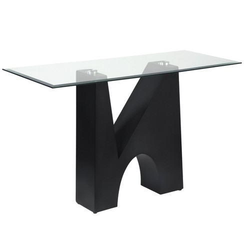 Riverpoint Modern Rectangle Console Table Clear/black - Homes: Inside ...