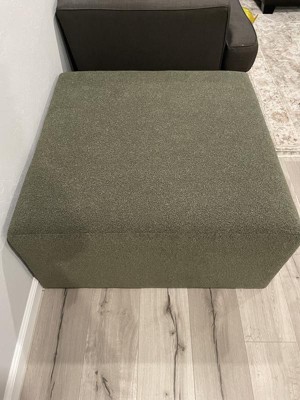 Boucle Upholstered Square Cocktail Ottoman - Oatmeal - Hearth & Hand ...