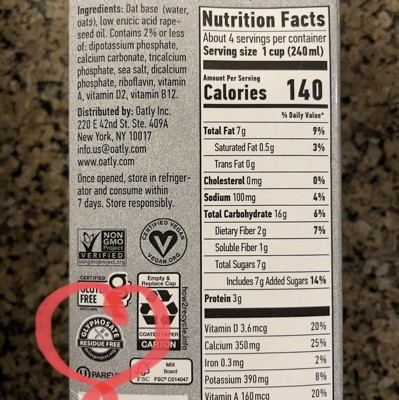 Oatly Barista Edition Oatmilk Ambient - 32oz : Target