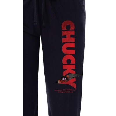 Chucky Womens' Doll Character Movie Film Title Logo Sleep Pajama Pants ...