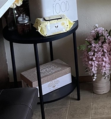 Wood And Metal Round End Table - Room Essentials™ : Target