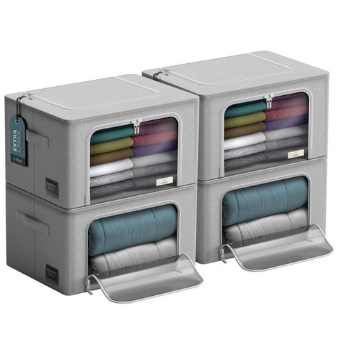 Sorbus 4 Pack Jumbo Foldable Storage Box - Metal Frame, Oxford Fabric ...