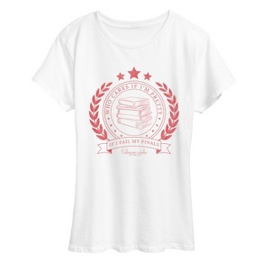 Women's Gilmore Girls Who Cares Pretty Fail Finals Short Sleeve Graphic ...