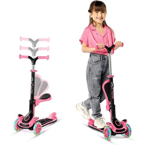 Lifemaster Kids Scooter – Foldable Seat – Led Wheel Lights Illuminate ...