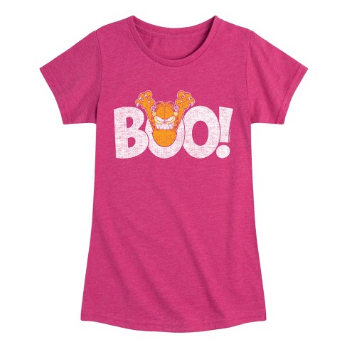 Girls' - Garfield - Garfield Boo Fitted Short Sleeve Graphic T-shirt ...