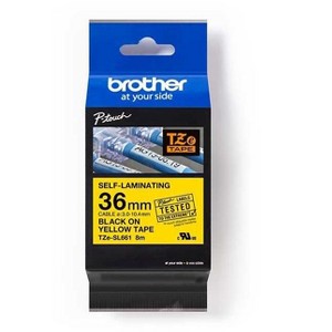 Brother Genuine TZeSL661 36mm (1.4in) Black Print on Yellow Self ...