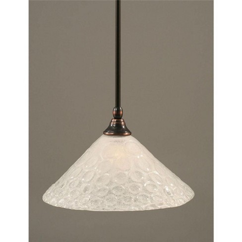Toltec Lighting Any 1 - Light Pendant In Black Copper With 12" Italian ...