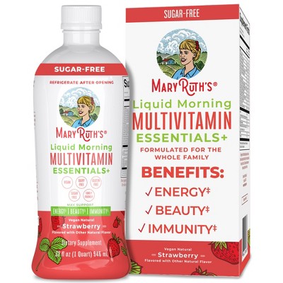 Maryruth's Morning Multivitamin Liquid, Strawberry, 32 Oz : Target