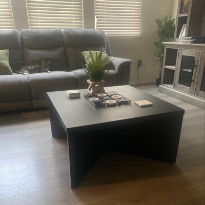 River Heights Square Wooden Coffee Table Black - Threshold™ Designed ...