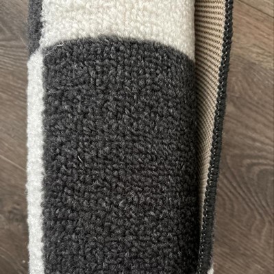 4'x5'5" Washable Small Checker Accent Rug Charcoal And Ivory - Room ...