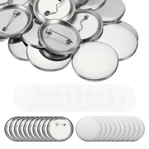 Unique Bargains Metal Plastic Round Badge Button Pin 100 Pcs : Target