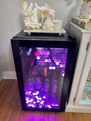 Newair Prismatic Series 85 Can Beverage Refrigerator With Rgb Hexacolor ...