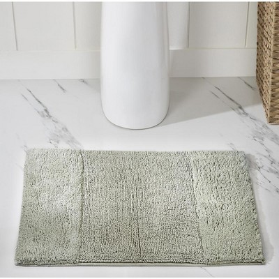 Set Of 4 Granada Collection Sage 100% Cotton Rectangle Bath Rug ...