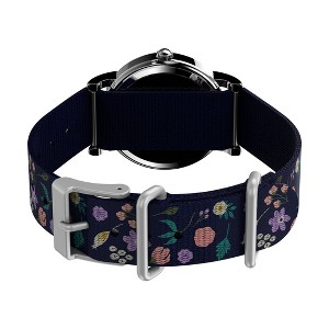 Women's Peanuts x Timex Snoopy Floral Watch with Fabric Strap - Silver ...
