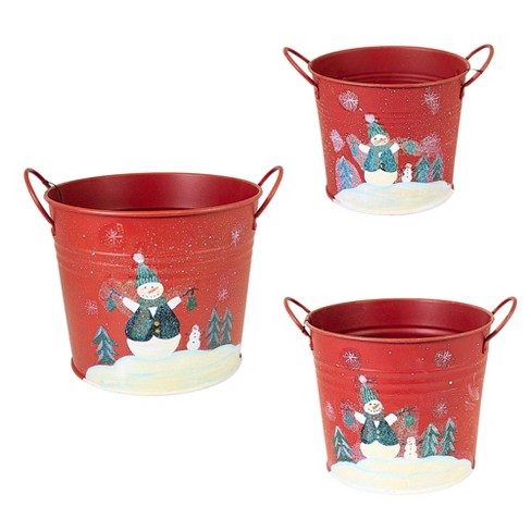 Boyds Bears Plush 7.25 In Bells Snowman Buckets S/3 Snowman Winter ...