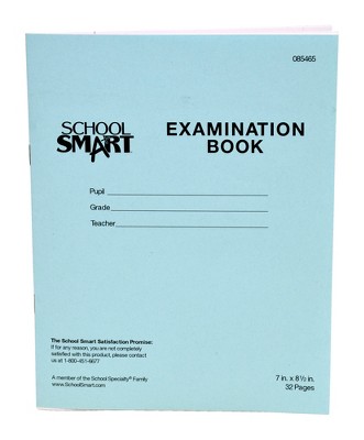 School Smart Examination Blue Books, 7 X 8-1/2 Inches, 16 Pages, Pack ...