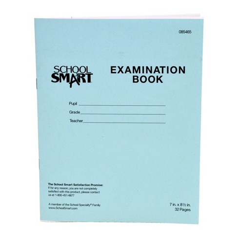 School Smart Examination Blue Books, 7 X 8-1/2 Inches, 32 Pages, Pack ...