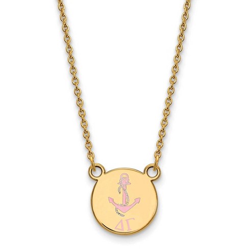 Black Bow Jewelry 14k Yellow Gold Plated Sterling Silver Delta Gamma ...