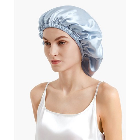 Mommesilk 22 Momme Pure Perfect Fit Silk Hair Cap - Silver Blue : Target