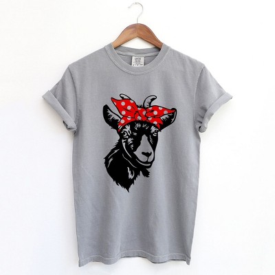 Simply Sage Market Women's Goat And Bandana Short Sleeve Garment Dyed ...