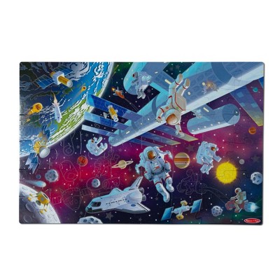 Melissa & Doug Outer Space Glow-in-the-dark Cardboard Jigsaw Floor ...