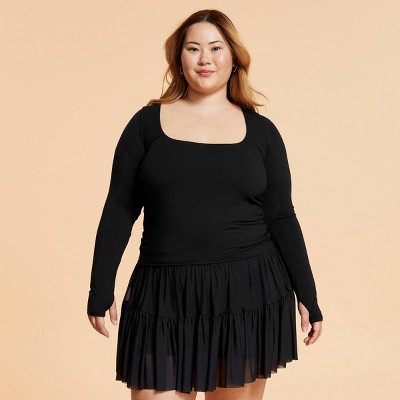 Blogilates Women's Love Story Long Sleeve Top - Black 3x : Target