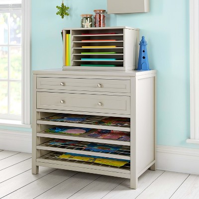 Martha Stewart Kids Art Storage with Drying Racks Gray