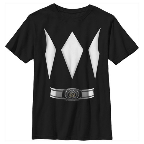 Boy's Power Rangers Black Ranger Costume Tee T-shirt - Black - X Large ...
