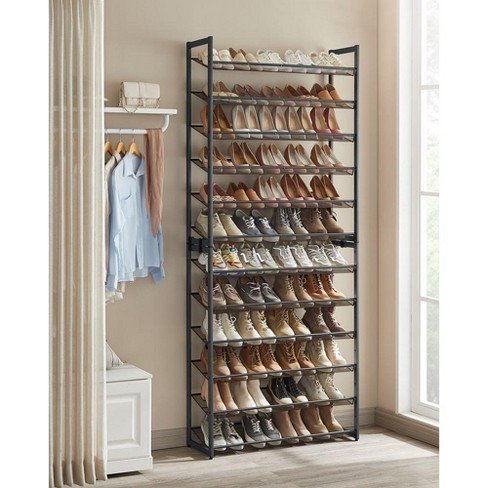 Songmics 12-tier Shoe Rack Tall Metal Shoe Storage Organizer : Target