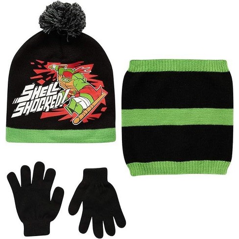 Teenage Mutant Ninja Turtles Boys Winter Hat, Gaiter, And Gloves Cold ...