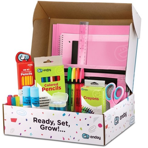 Enday School Kit Color Box, Pink : Target
