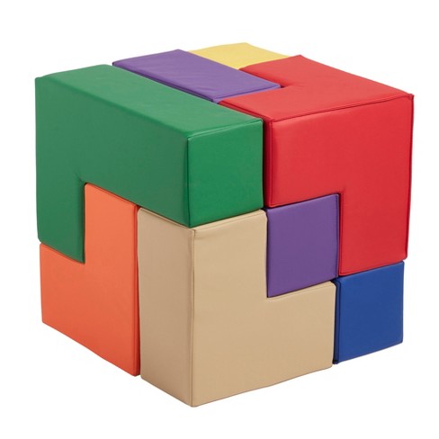 Ecr4kids Softzone Brainy Soft Foam Blocks, Soma Cube Puzzle, (7-piece ...