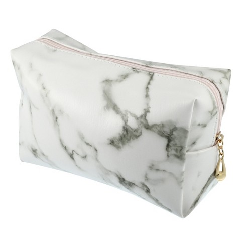 Unique Bargains Pu Leather Waterproof Makeup Bag Cosmetic Case Makeup ...