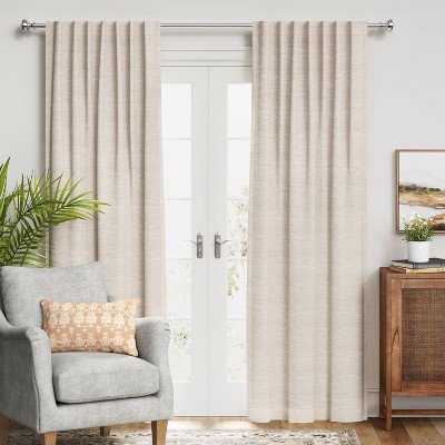 1pc Blackout Textural Overlay Window Curtain Panel - Threshold™ : Target