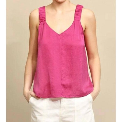 Women's Dull Satin Elastic Shoulder Strap Cami Top - Gigio M : Target