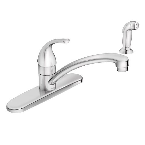 Moen Adler One Handle Chrome Kitchen Faucet Side Sprayer Included : Target