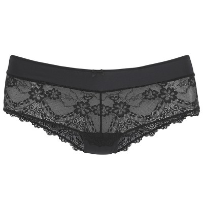 Lascana Women's Floral Lace Hipster Panty Lace Black 12/14 : Target