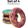 4 Pack Mini Inflatable Donuts For Party Decorations, 15 Inch Blow-up ...
