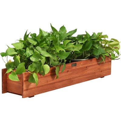 28/36/40 Inch Wooden Flower Planter Box Garden Yard Decorative Window ...