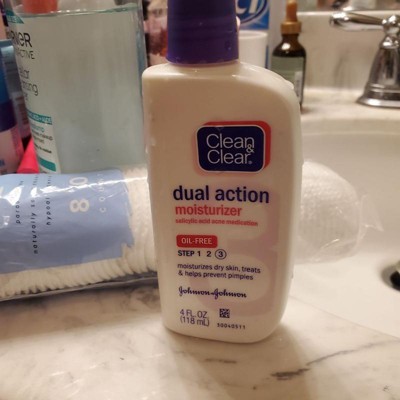 Clean & Clear Essentials Dual Action Facial Moisturizer For Acne-prone ...