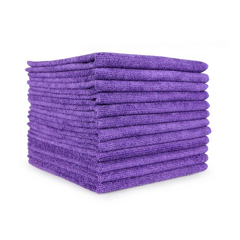Smart Choice Microfiber Cloths 16x16 49gm Purple (12/pack) : Target