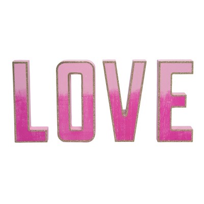 Ornativity Red And Pink Wooden Love Blocks : Target