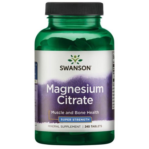 Swanson Magnesium Citrate - Super Strength 112.5 Mg 240 Tabs : Target