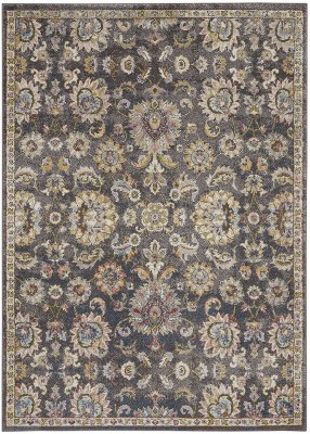 Nourison Juniper Jpr02 Indoor Only Area Rug - Charcoal Multi 5'3" X 7'3 ...