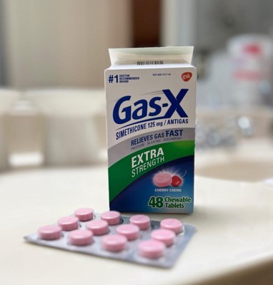 Gas-x Extra Strength Anti-gas Cherry Creme Chewable Tablets To Relieve ...