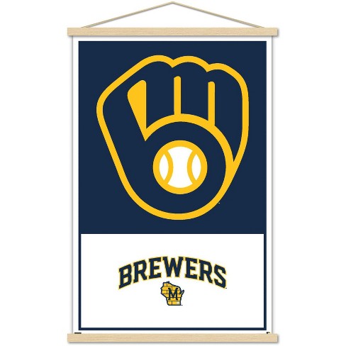 Trends International Mlb Milwaukee Brewers - Logo 22 Magnetic Framed ...
