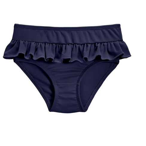 City Threads Usa-made Girls Ruffle Upf 50+ Swim Briefs | Navy - 4y : Target