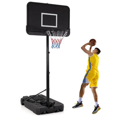 Costway 6.5-10 Ft Adjustable Portable Basketball Hoop W/ 44 Inch ...