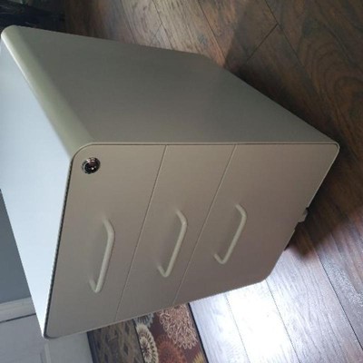 Monoprice Round Corner 3-drawer File Cabinet - Gray With Lockable ...