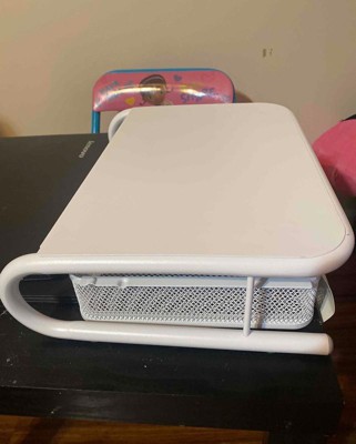 Mesh Monitor Stand With Drawer White - Brightroom™ : Target